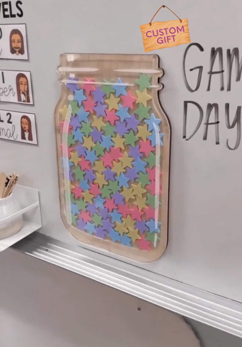 Personalized Reward Jar Magnet for Kids, School and Teacher Classroom ...