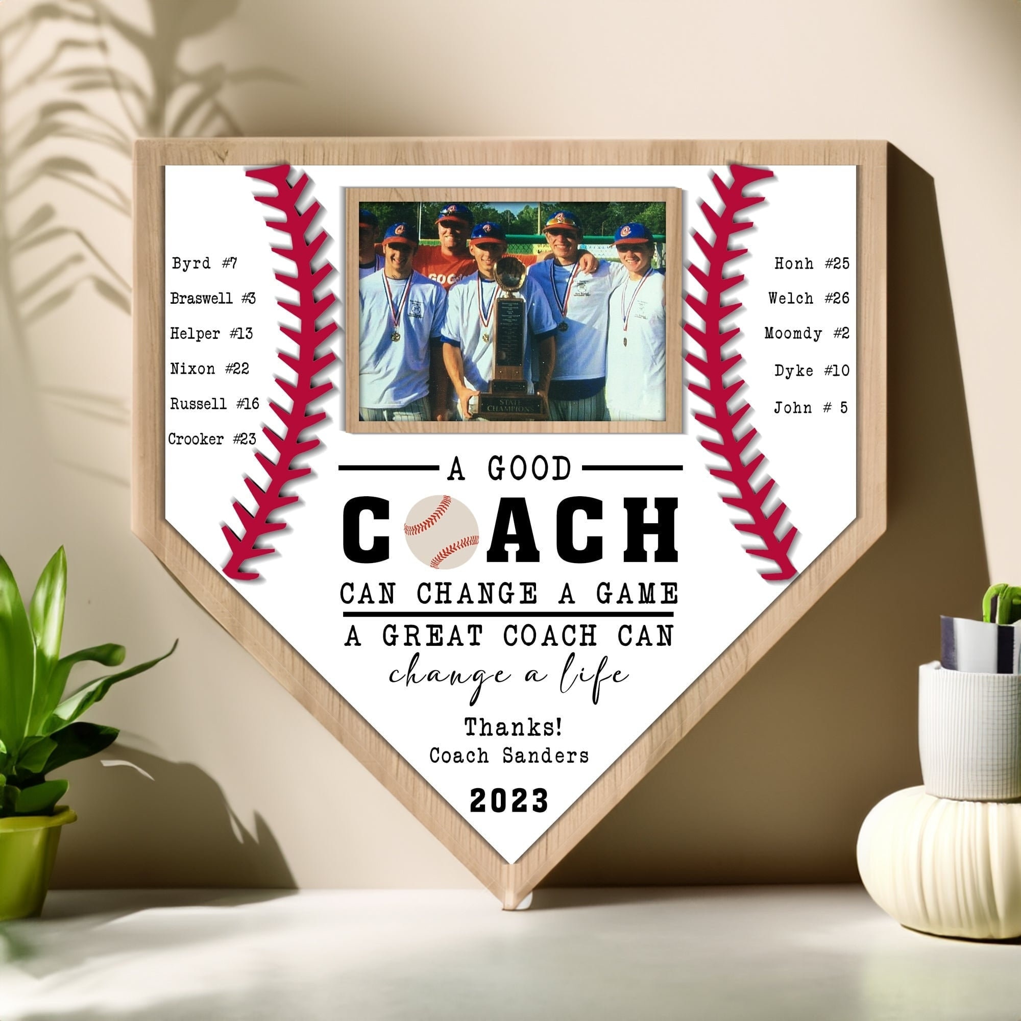 Custom Baseball Coach Gift, End of Season Manager Gift, Team Gift, Team ...