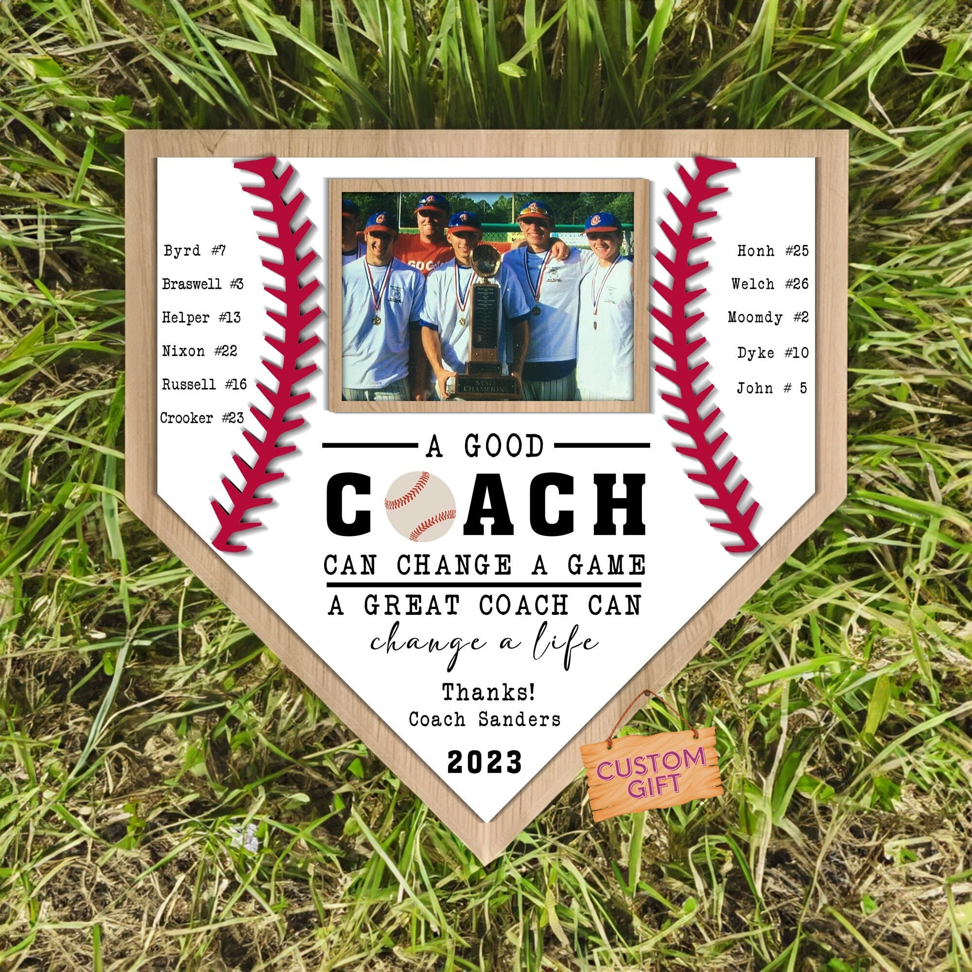 Custom Baseball Coach Gift, End of Season Manager Gift, Team Gift, Team ...