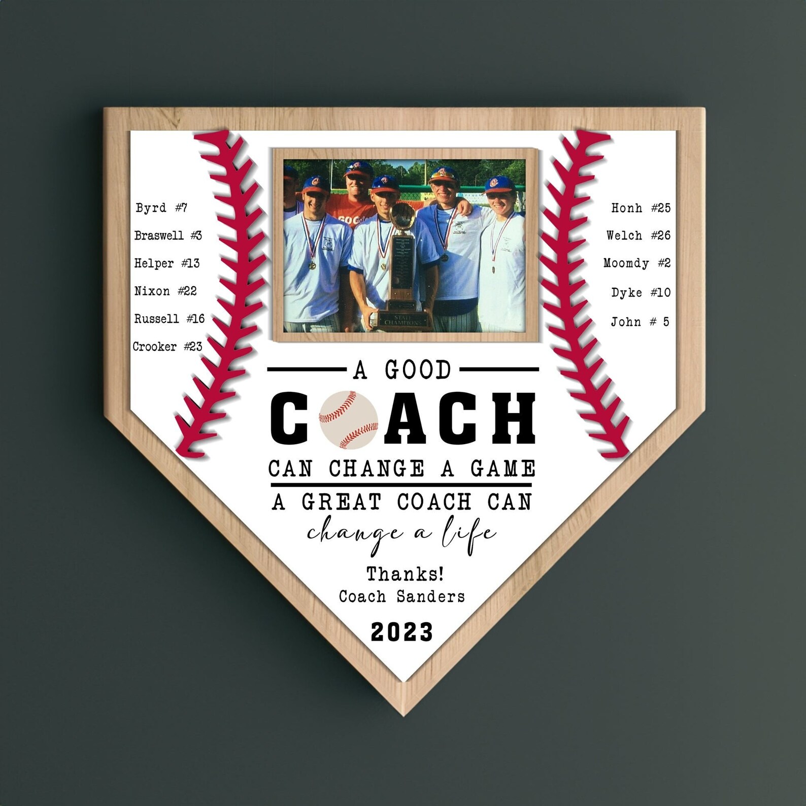 Custom Baseball Coach Gift, End of Season Manager Gift, Team Gift, Team ...