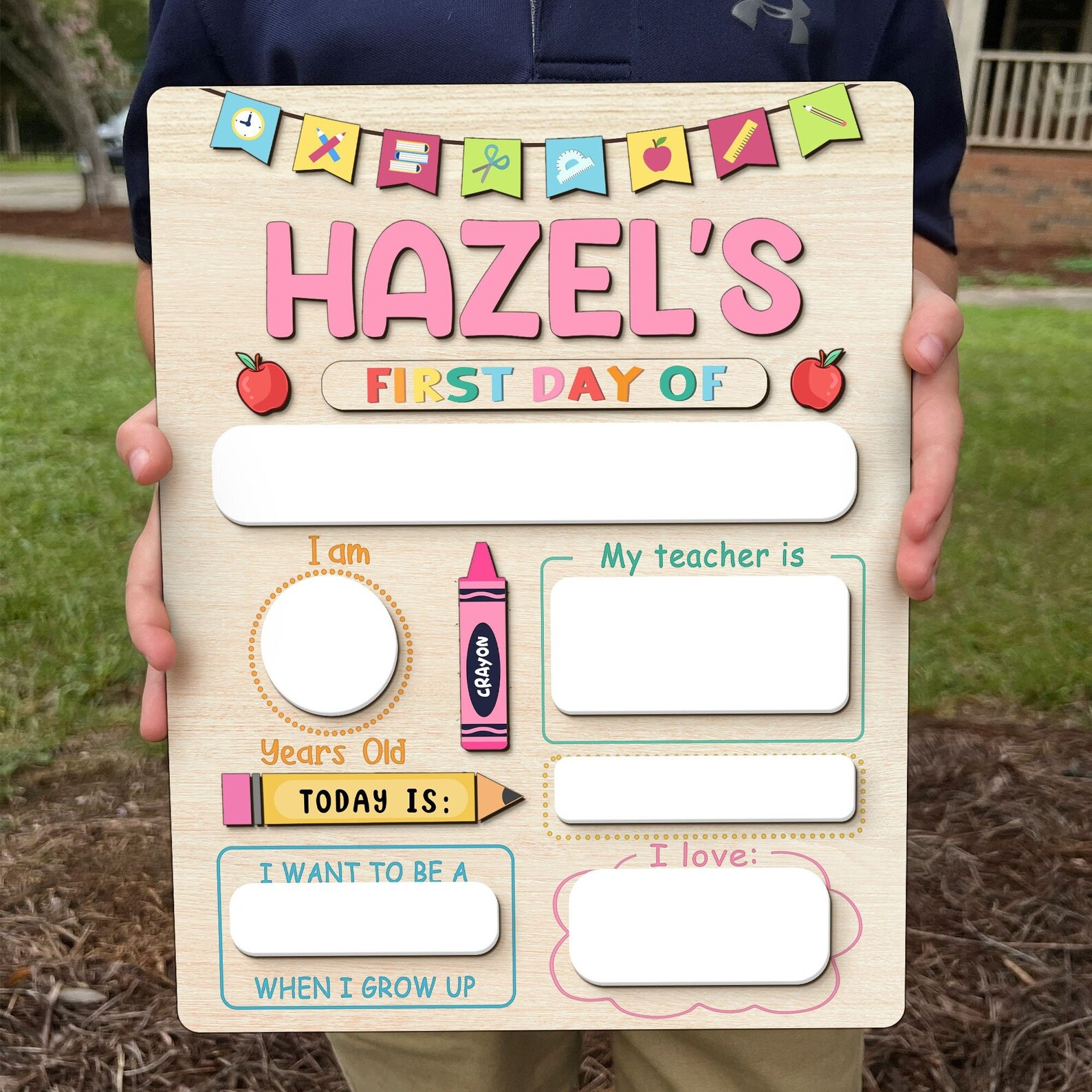 Custom First of School Sign, Back to School Sign, Custom 1st Day School ...