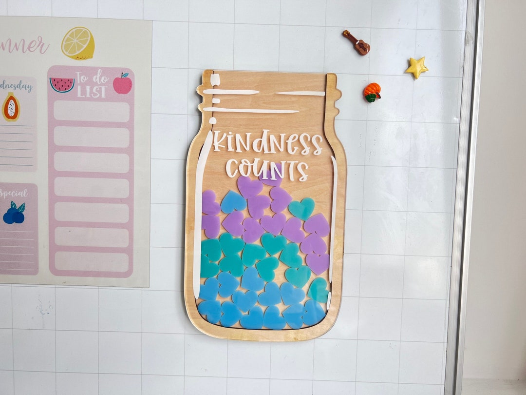 Custom Reward Jar Magnet for Classroom, Personalized Heart Reward Jar ...