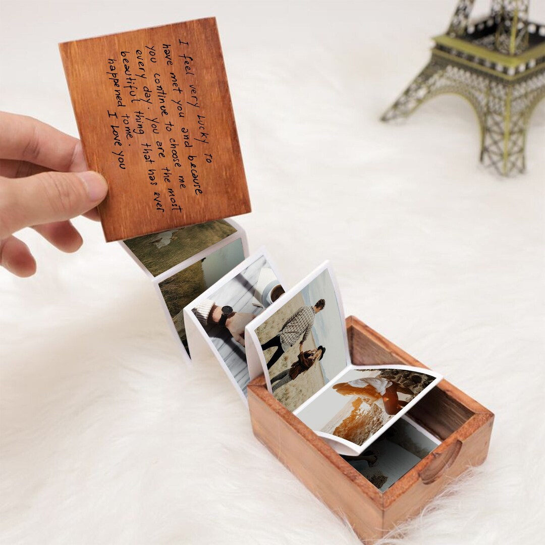 Pull Out Photo Album in Box, Valentines Gift, Boyfriend Gift, Valentine ...