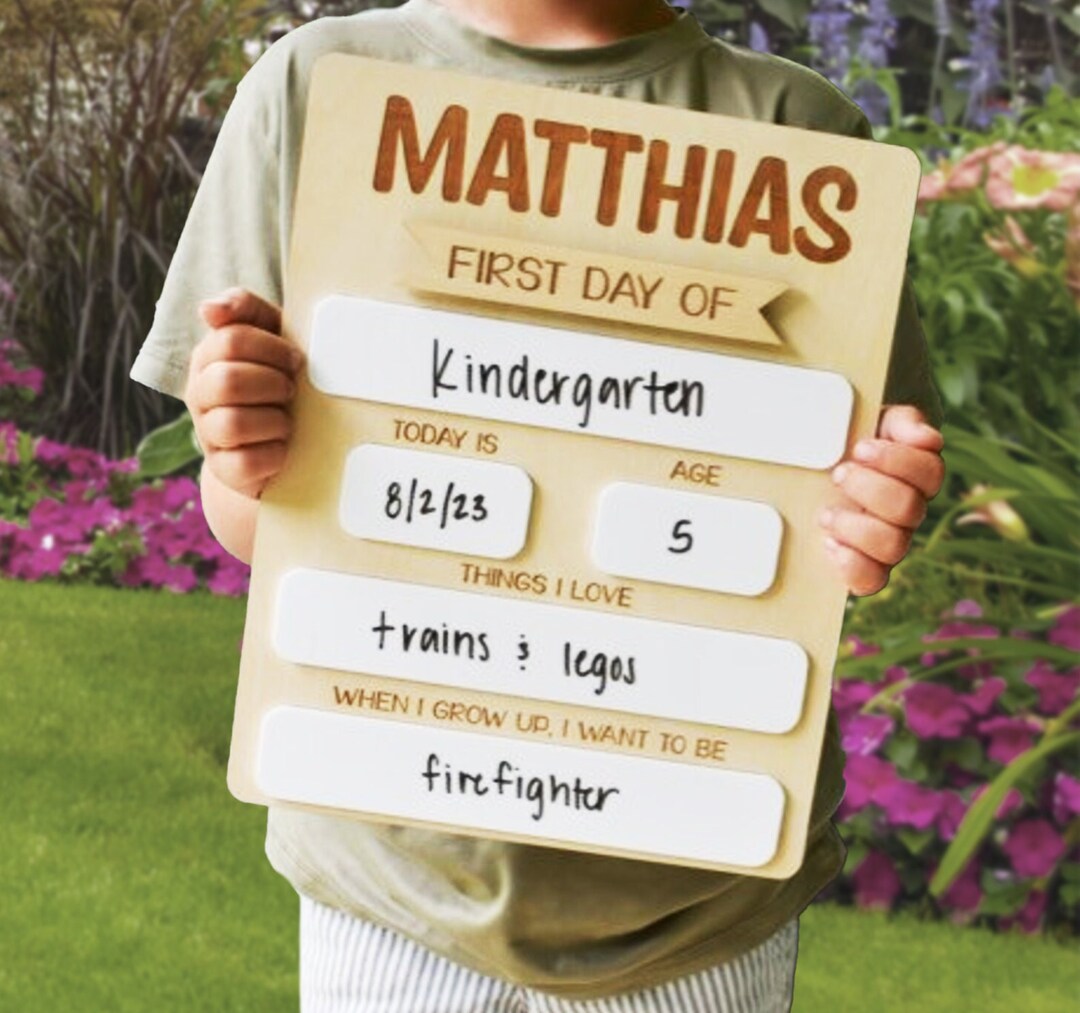 First Dayof School Sign, Back to School Sign, Custom 1st Day School ...