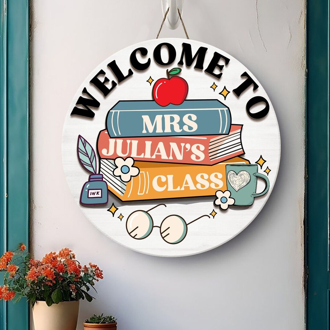 Personalized Teacher Door Sign,classroom Door Hanger,teachers ...