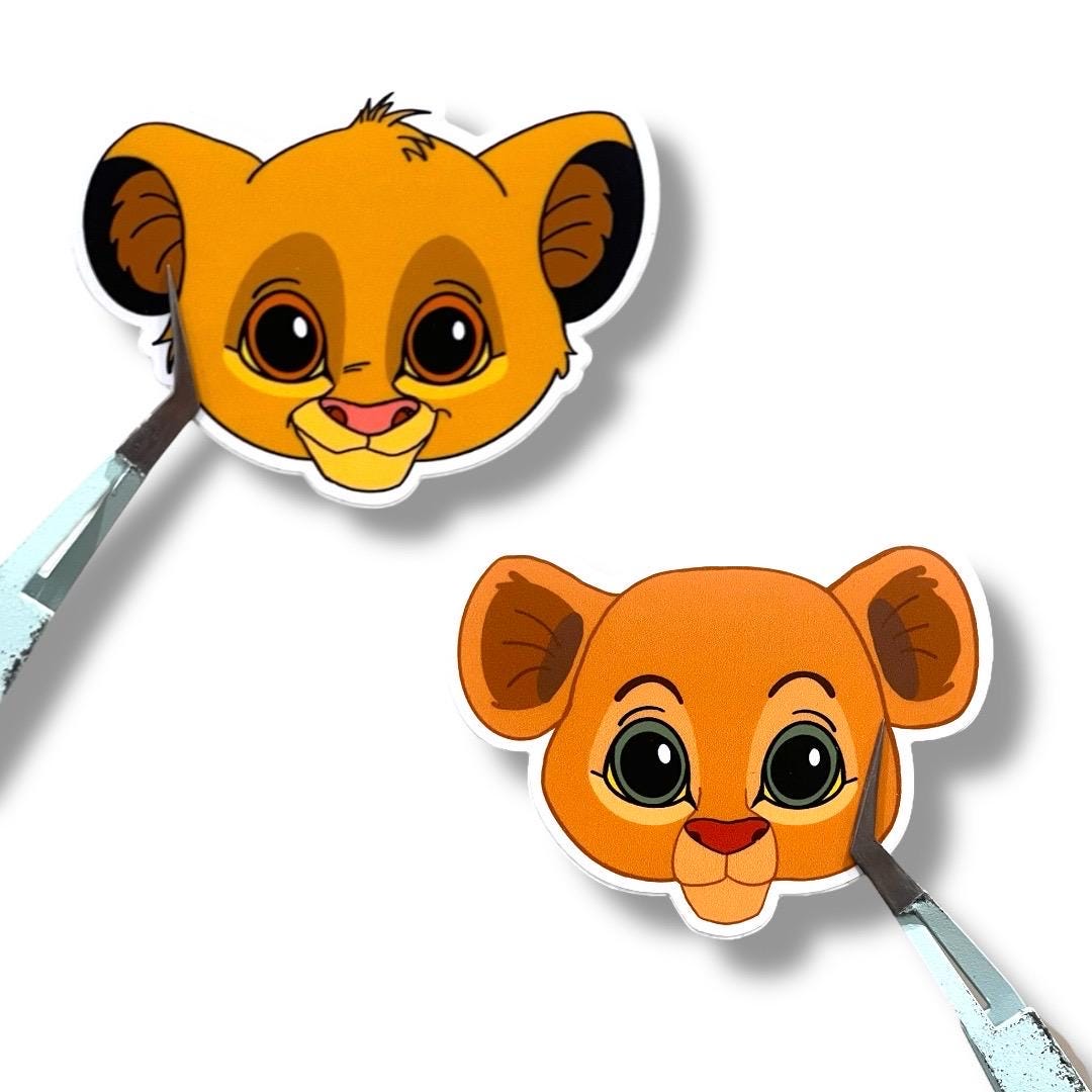 2 Pack Lion Cub Stickers Inspired - Etsy