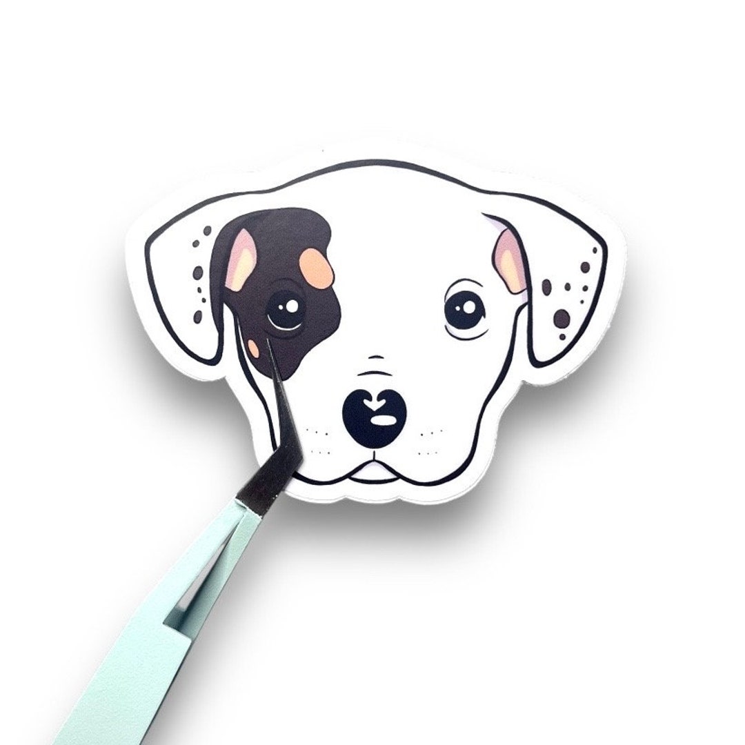 Puppy Love White Pitbull Sticker - Etsy