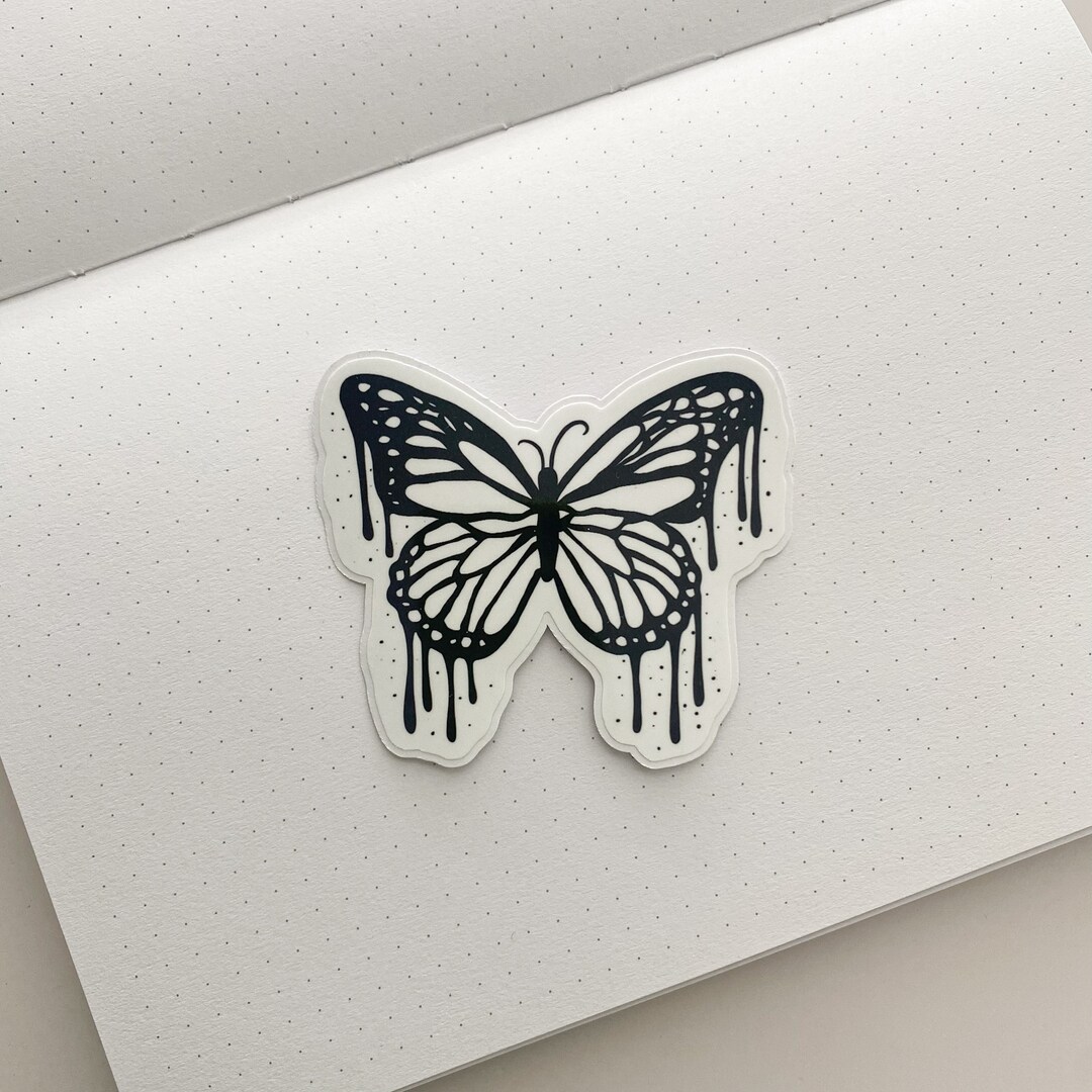 Butterfly Drip Sticker Aesthetic Sticker Journal Deco Unique Stickers ...