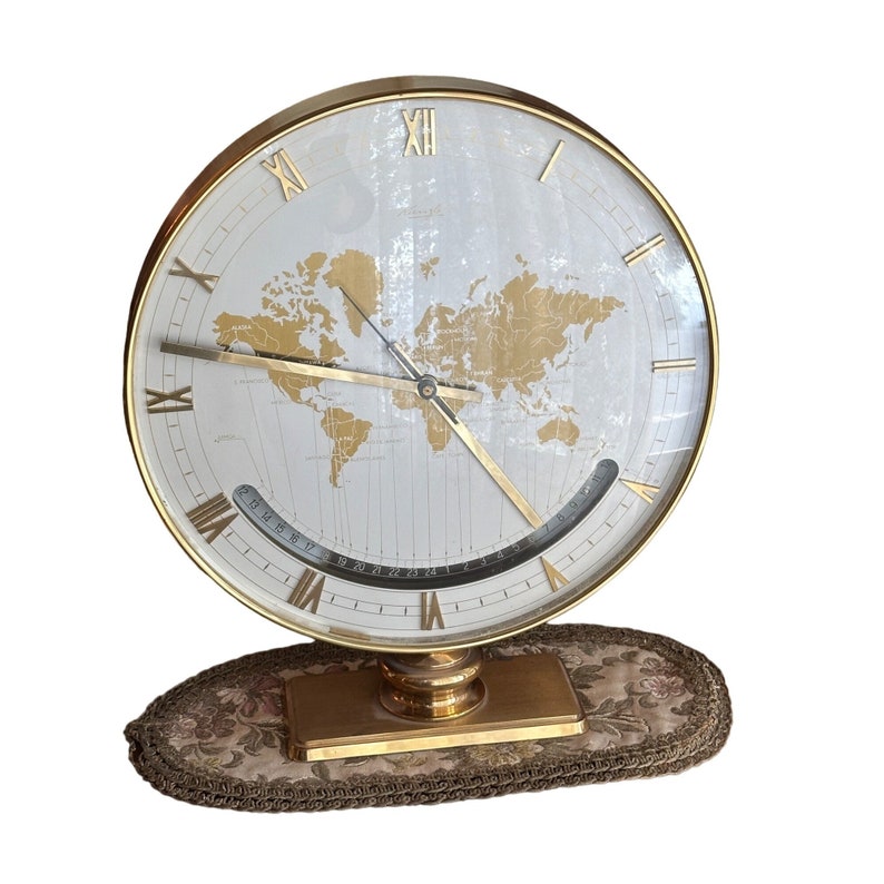10 KIENZLE World Time Zone Clock Modernist Heinrich Moller Attributed ...