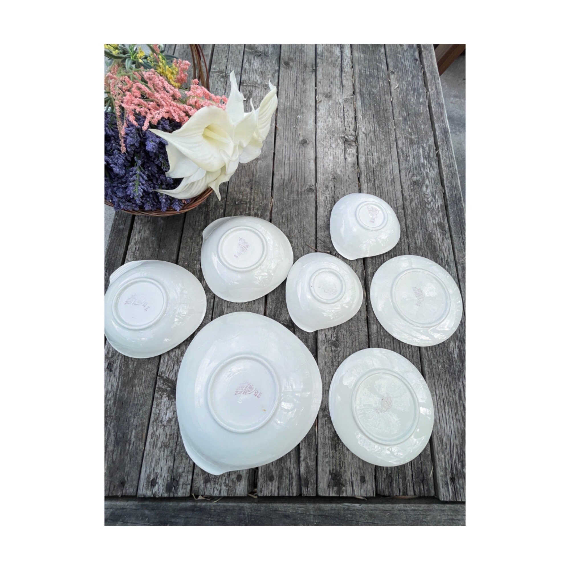 Redwing Potteries Capistrano Serving Dish Set Vintage 60s Midcentury Handpainted 7 Piece - Etsy