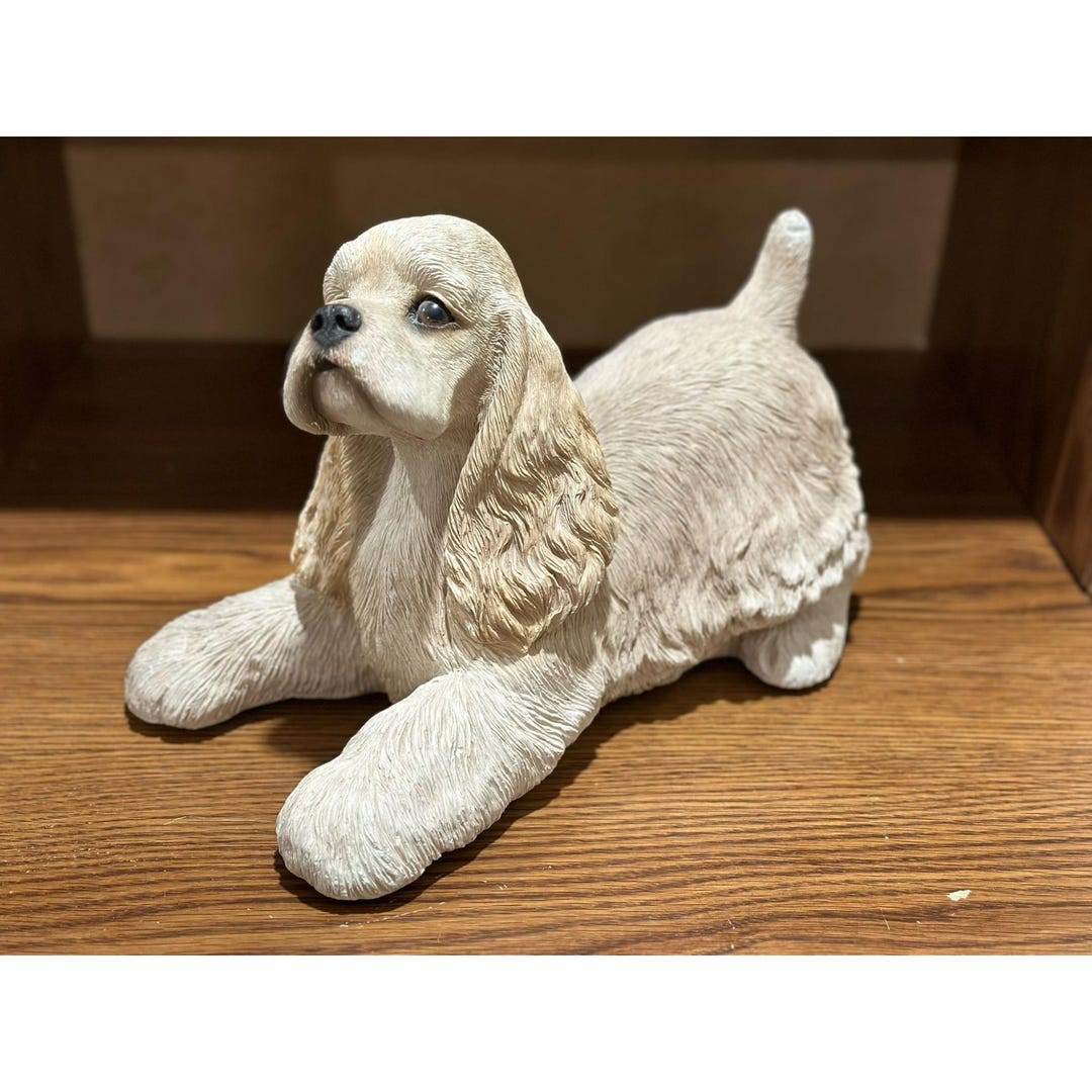 Sandicast Cocker Pup Buff Sculpture Figurine Signed Brue 9x6x8.25 - Etsy