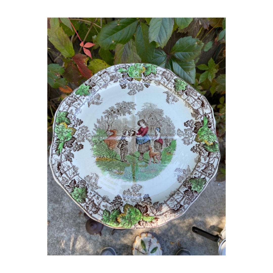 Vintage | 30s Copeland Spode Divided Plate Platter Spode's Byron ...
