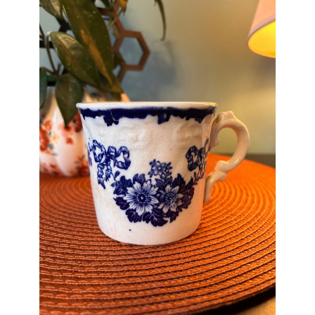 F. Winkle & Co Ltd Whieldon Ware England Antique "flow Blue" Huron ...