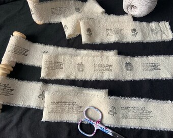 French Script Fabric | Etsy