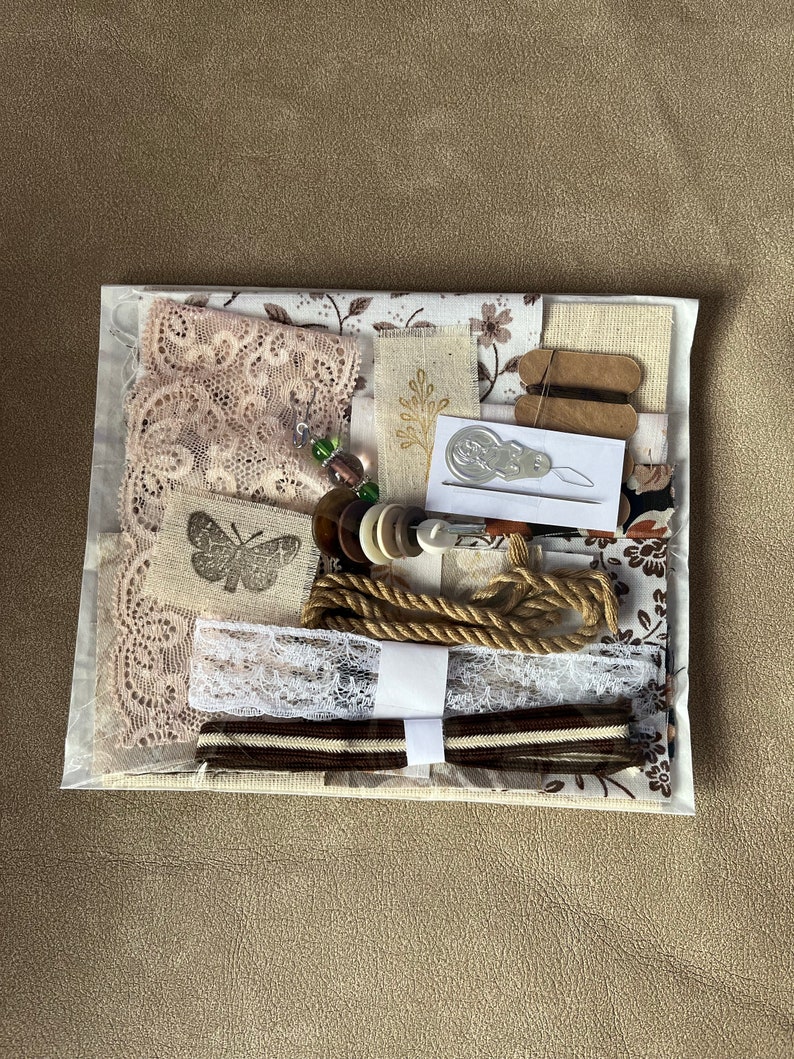 Slow Stitch Starter Kit - Inspiration Pack. Junk Journal Fabrics and ...