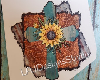 Leather Tooled Cross - Etsy
