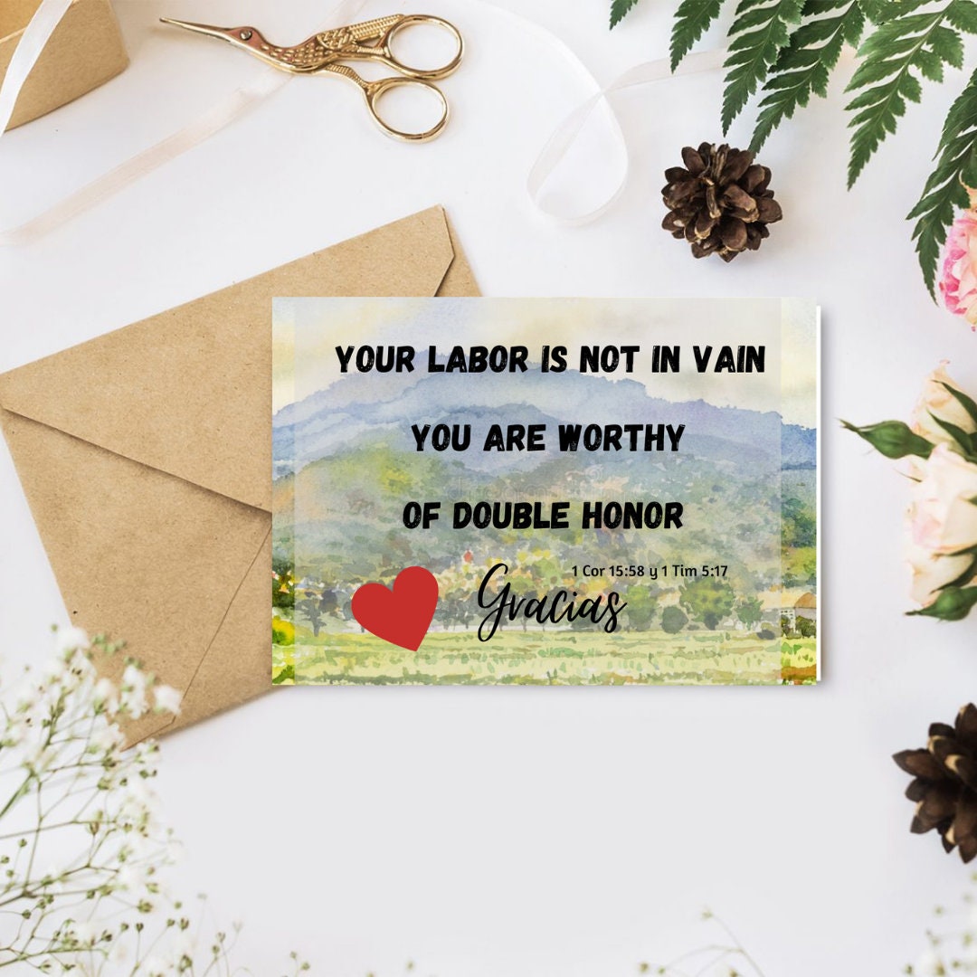 Worthy of Double Honor Printable Elder Appreciation Cards - Etsy