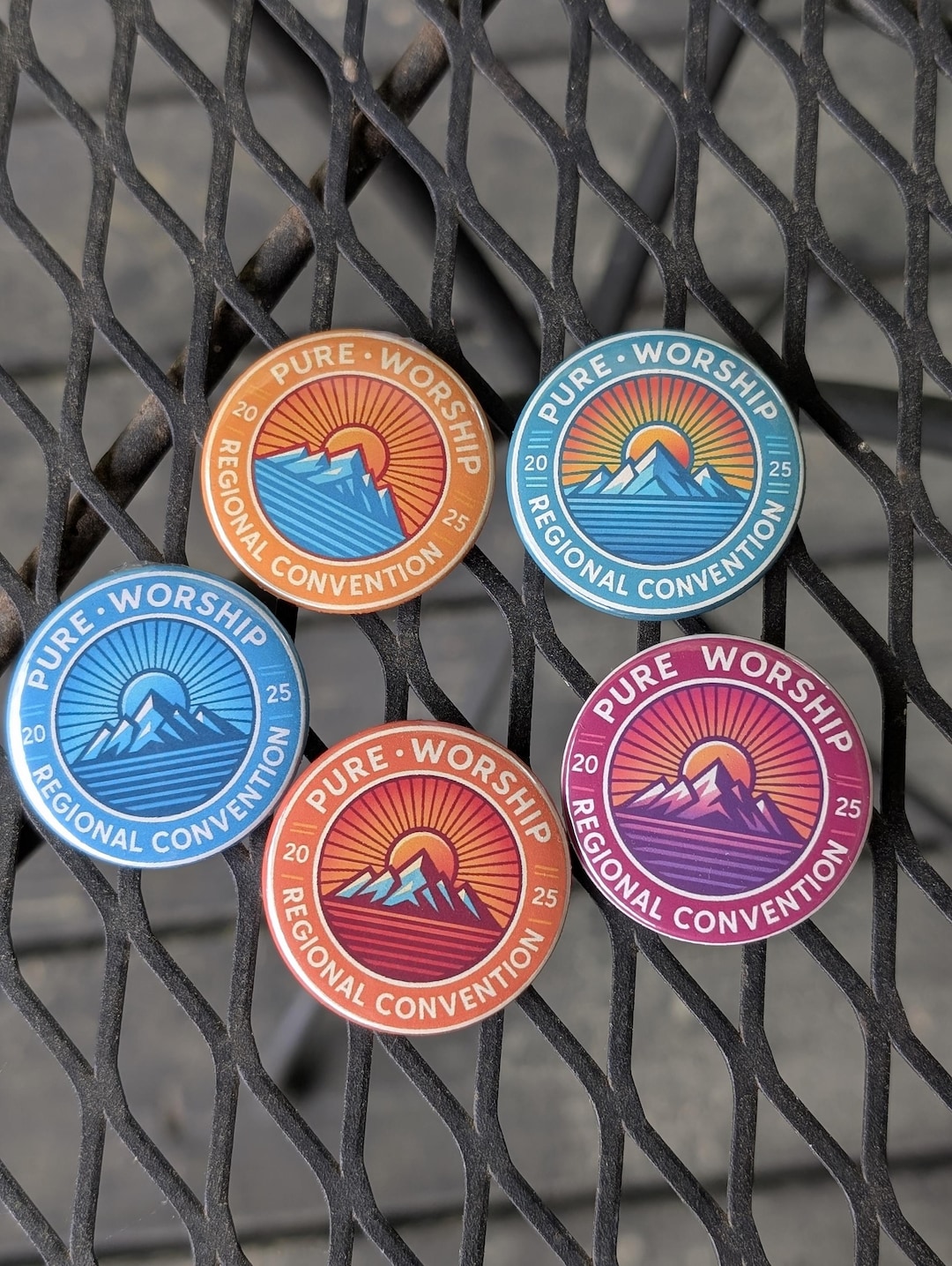 PURE WORSHIP 2025 Convention | Colorful Pin & Wearable Magnet or Badge ...
