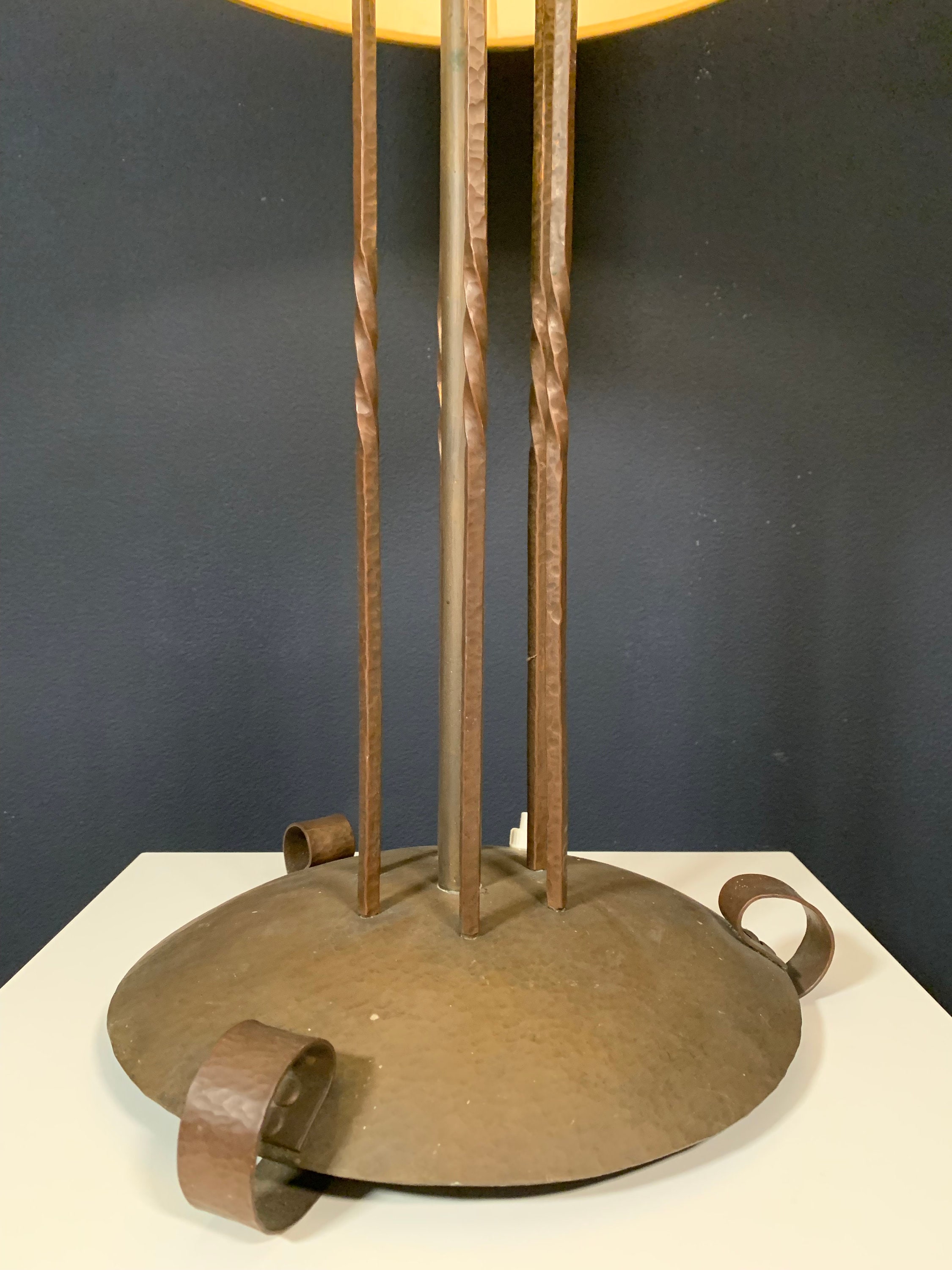 Large Dutch Forged Brass Table/floor Lamp 1930's - Etsy
