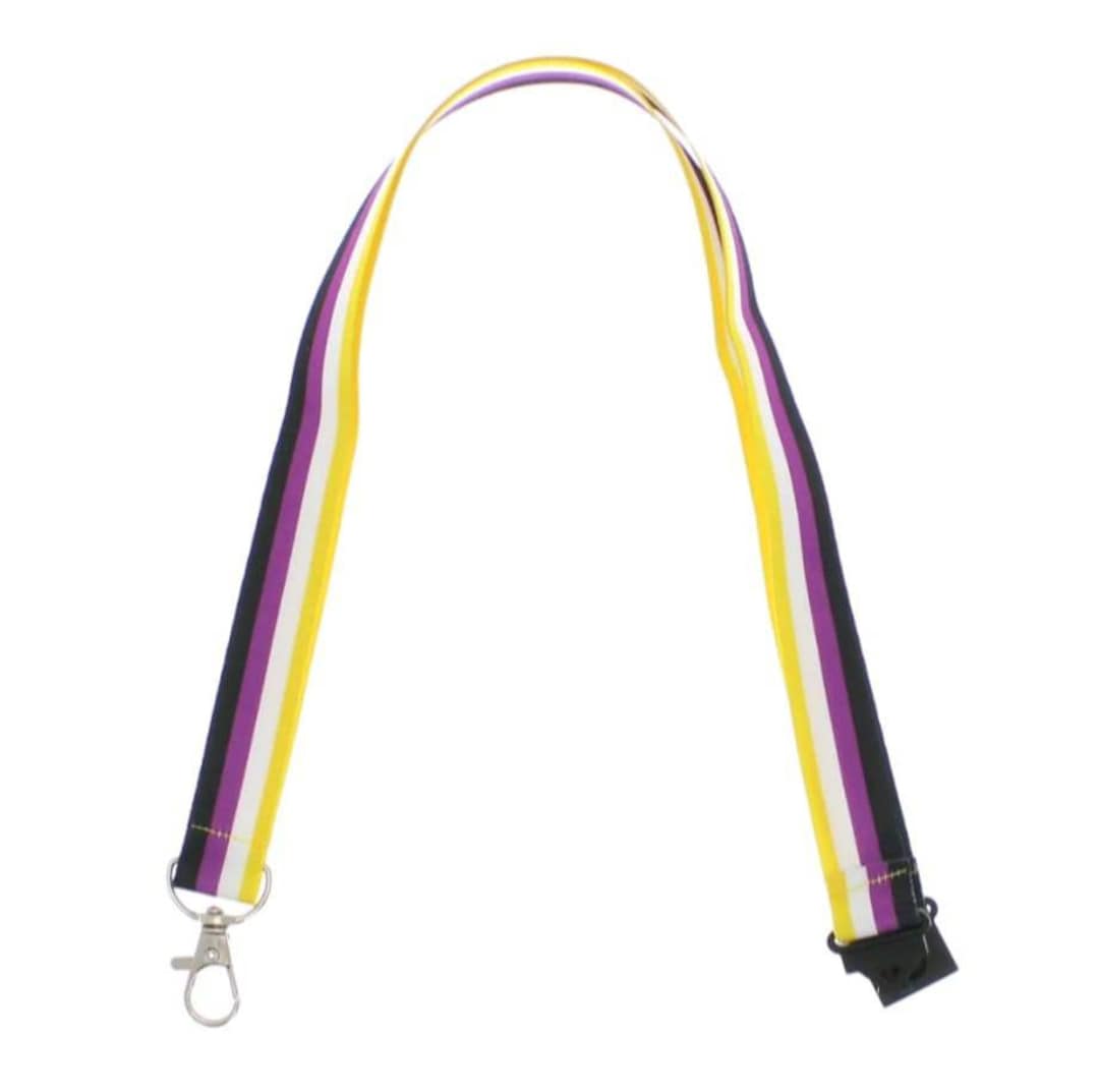 Non Binary LGBTQIA Lanyard With Safety Clip - Etsy