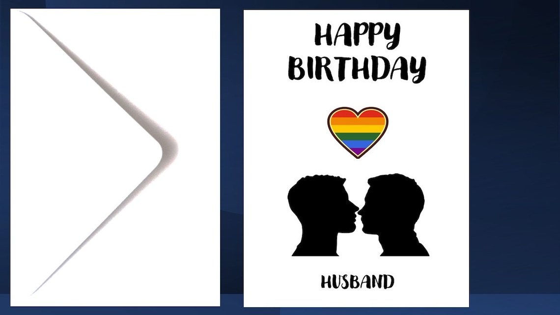 Tarjeta de cumpleaños LGBT Esposo/Novio | Etsy