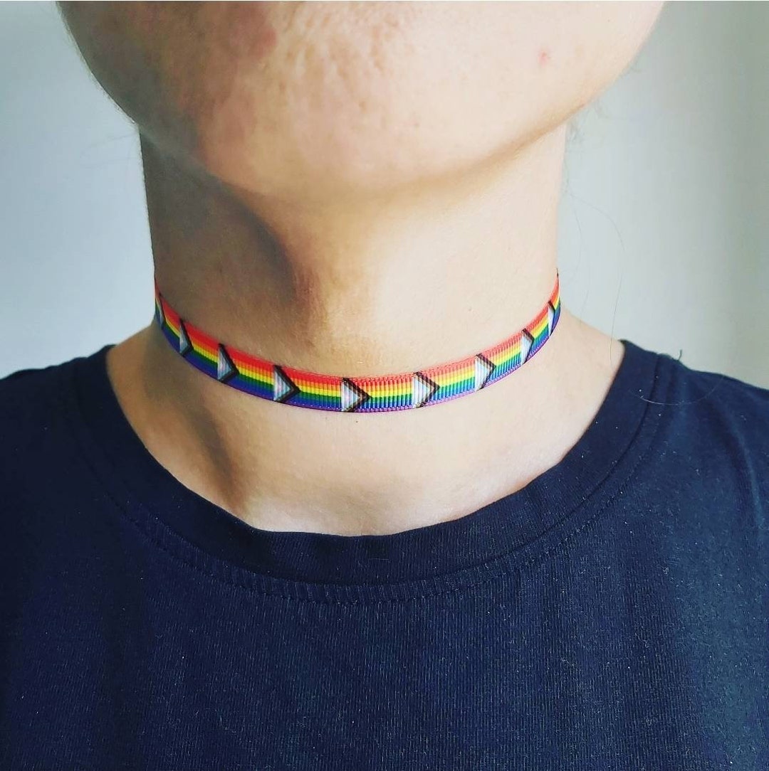 Progressive Rainbow Choker Necklace Adjustable - Etsy UK