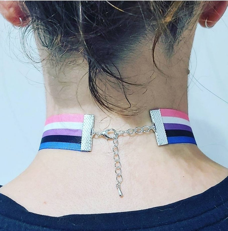 Pansexual Pride Choker Necklace Adjustable - Etsy UK