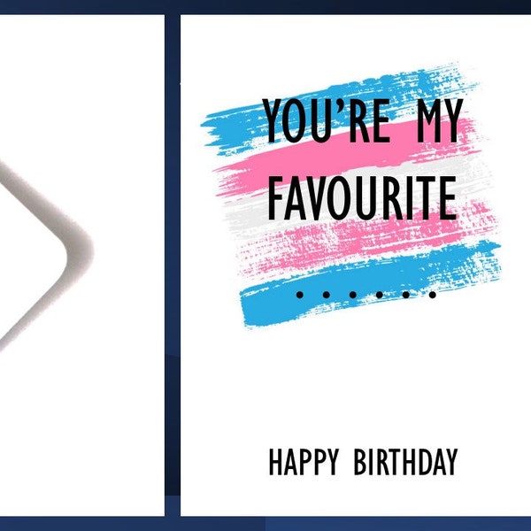 Transgender Birthday Card - Etsy