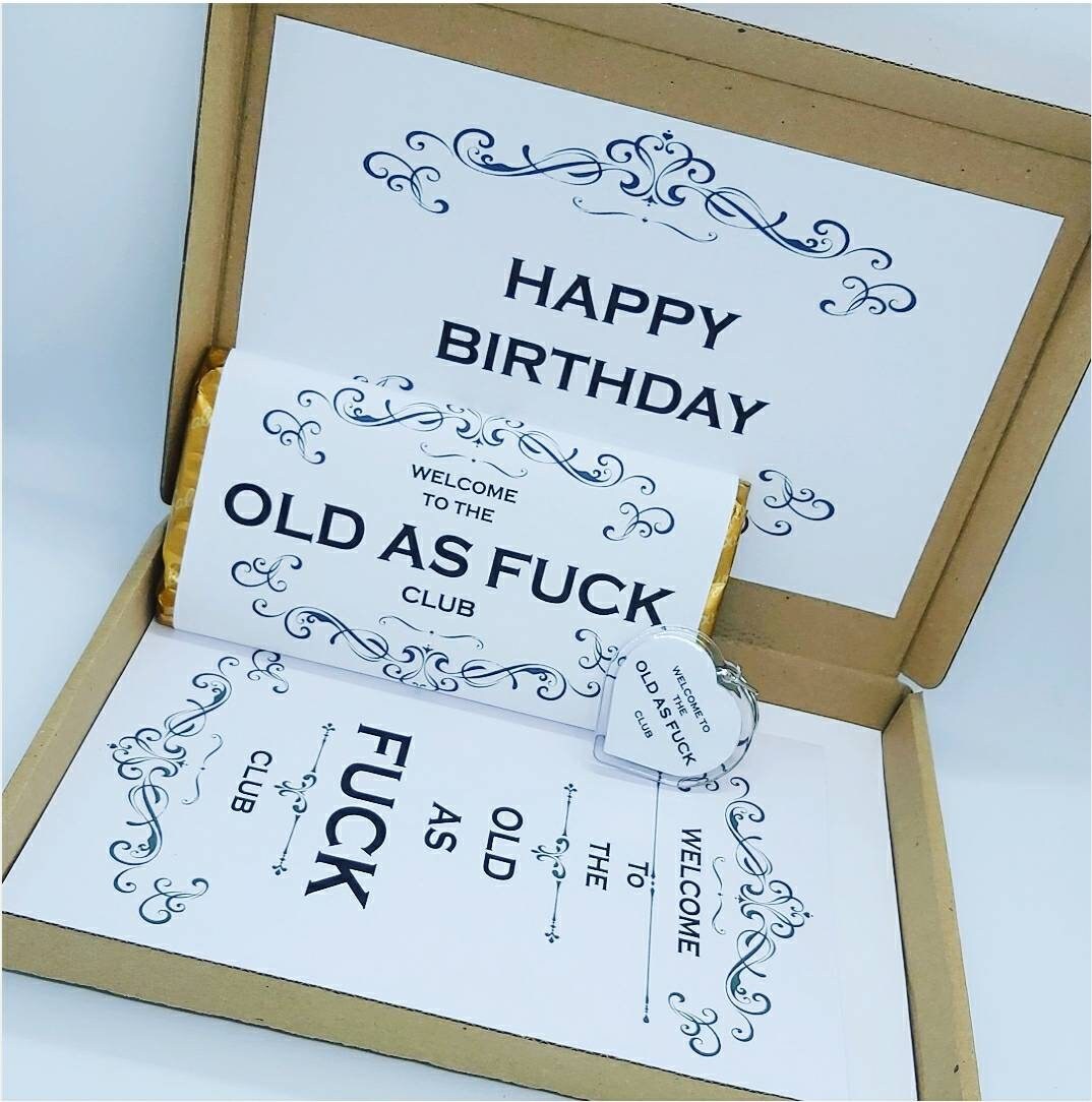 Banter Box Gift Funny Rude Old as FCK - Etsy