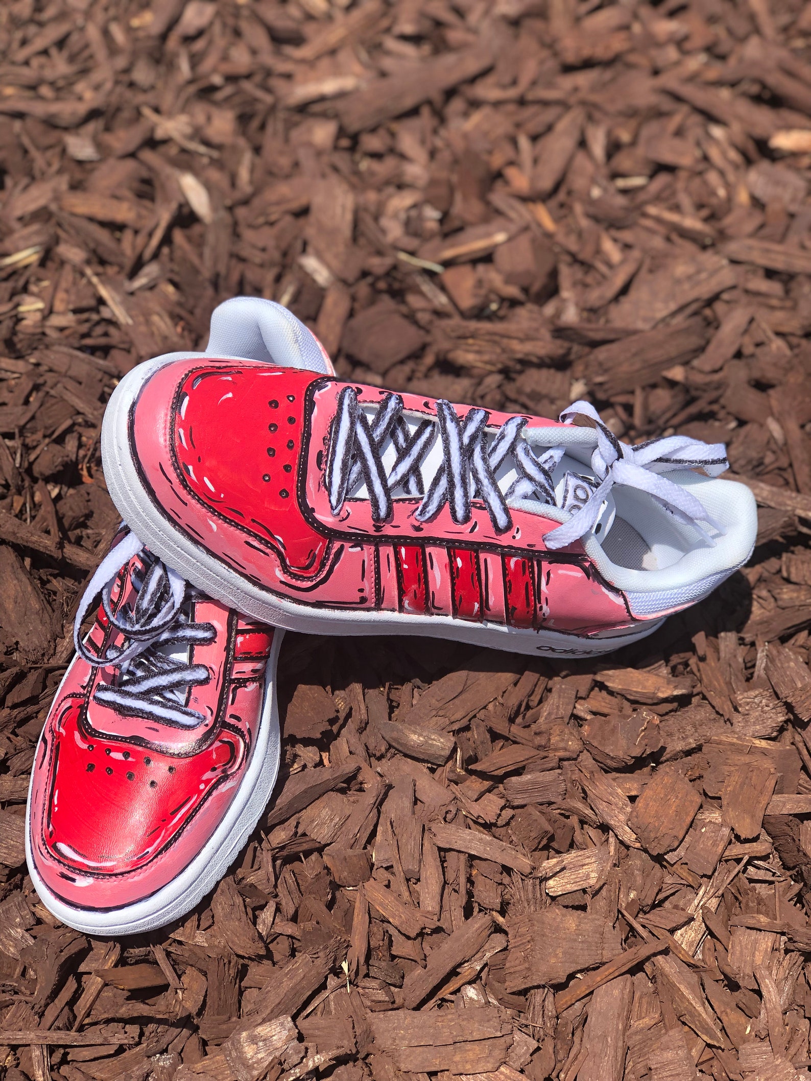 Custom Adidas Hoops 2.0 Custom Cartoon Adidas Shoes Custom | Etsy