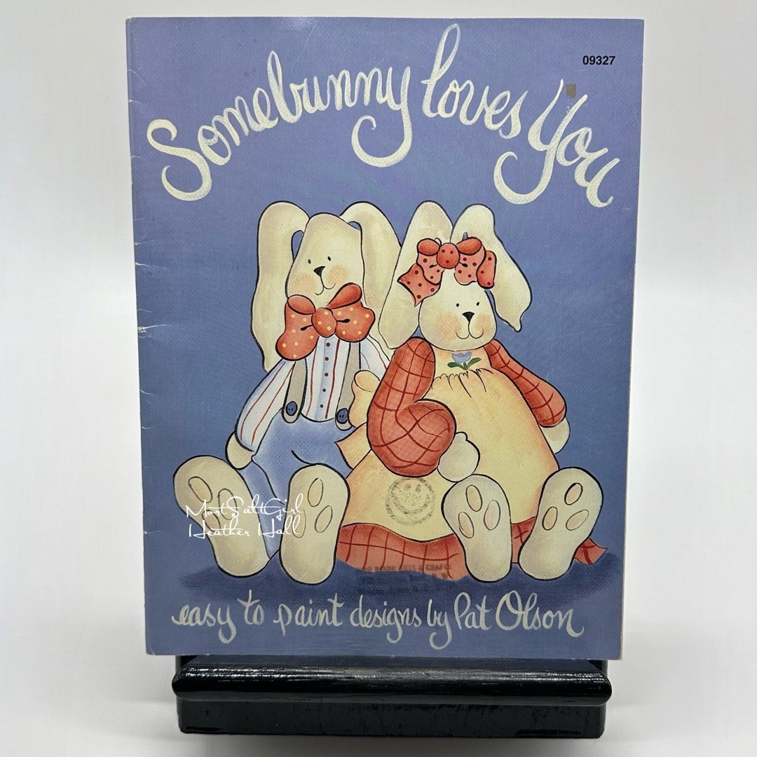 Somebunny Loves You by Pat Olson 1988 Vintage Tole Painting - Etsy