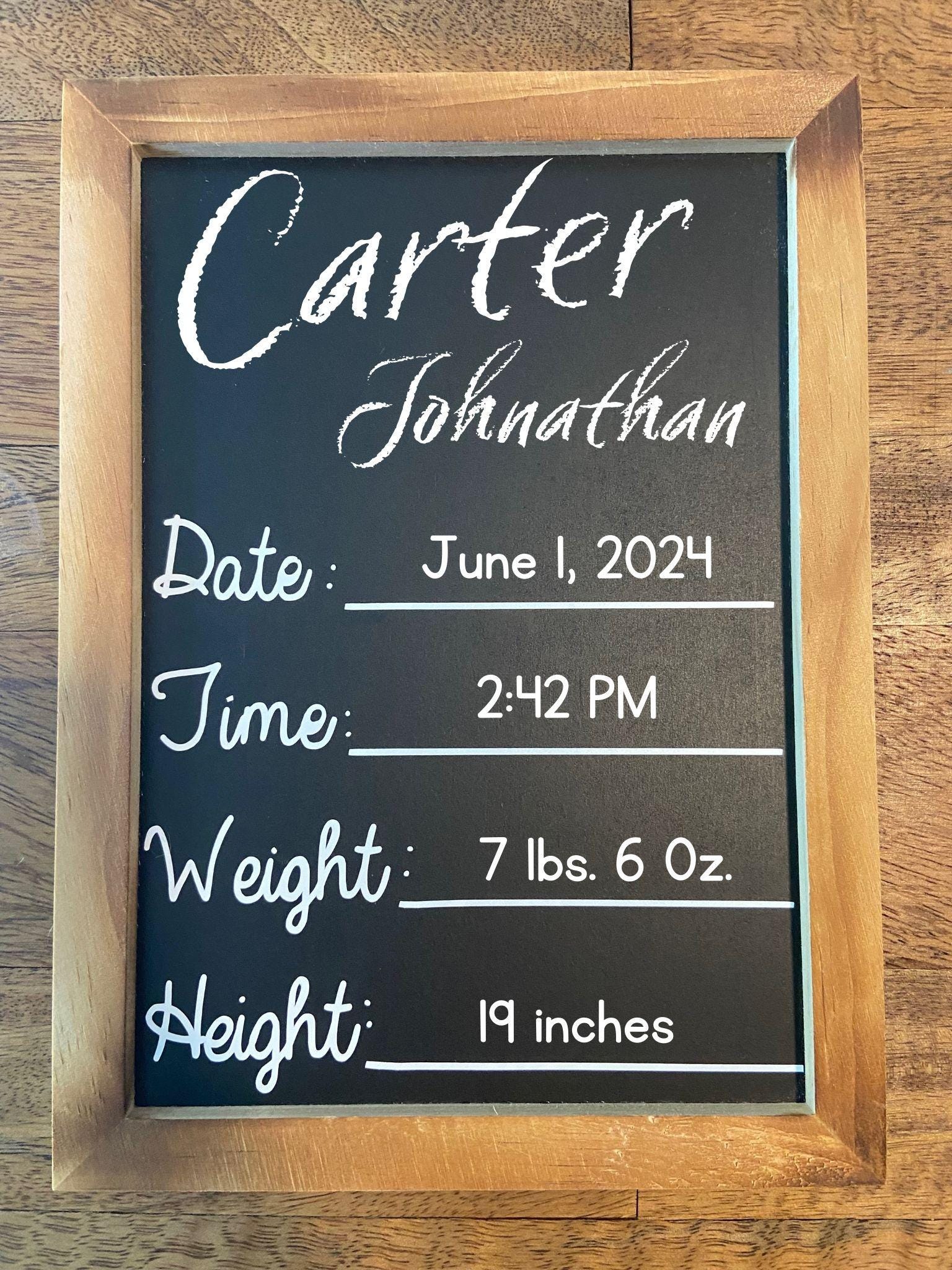 Baby Announcement Sign, Baby Announcement Chalkboard, Welcome Baby ...