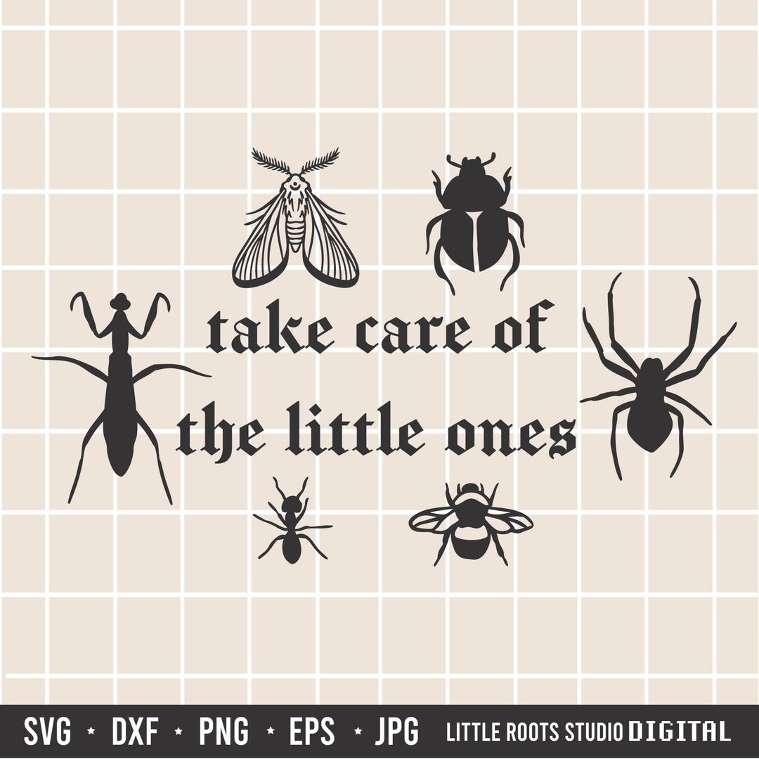 Insect Svg / Take Care of Bugs / Bug Friends / Inspirational Saying Svg ...