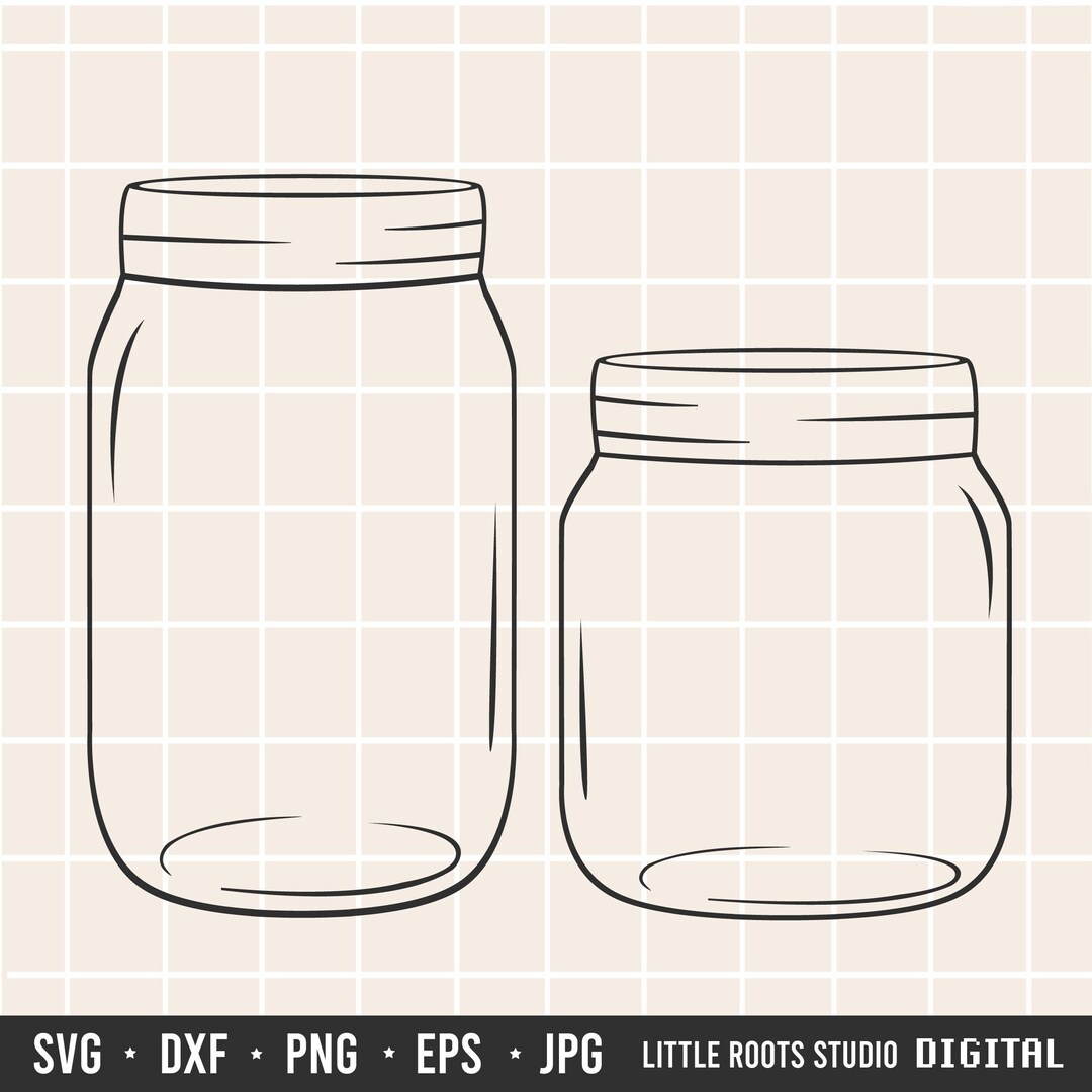 Glass Jar SVG: Mason Jar Cut File for Cricut (digital Download) - Etsy