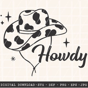 Howdy SVG / Cowboy Hat Cut File / Cowboy SVG / Howdy / Digital - Etsy ...