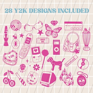 2000s Y2K Svg / Y2K Svg Bundle / 2000s Clip Art / Retro Svg / Butterfly ...