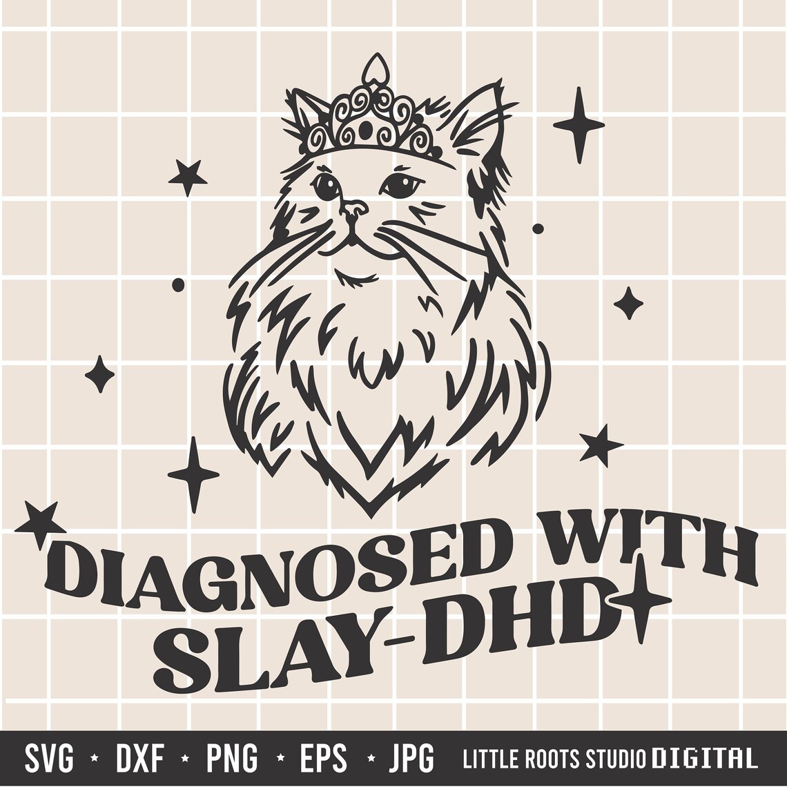 Slay-dhd Cat SVG: Funny Mental Health Quote (digital Download) - Etsy