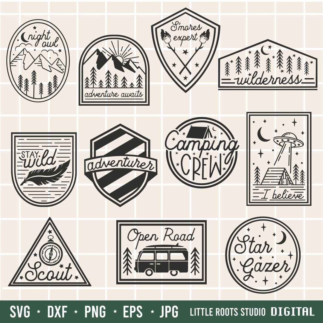 Camp Badge SVG Bundle / Scout Badges Svg / Camping SVG / Scout Svg ...