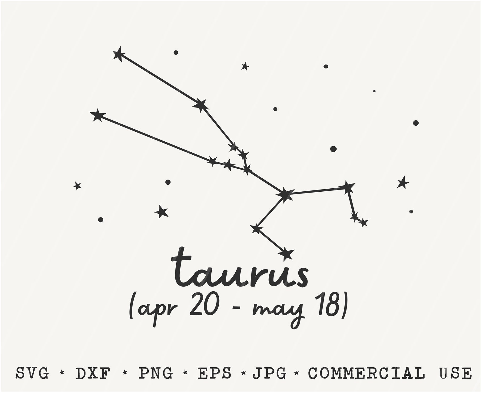 Taurus SVG / Zodiac Constellation / Astrology Cut Files / | Etsy