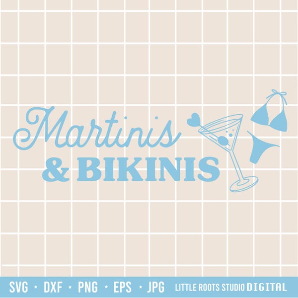 Bikini and Drink Svg - Etsy