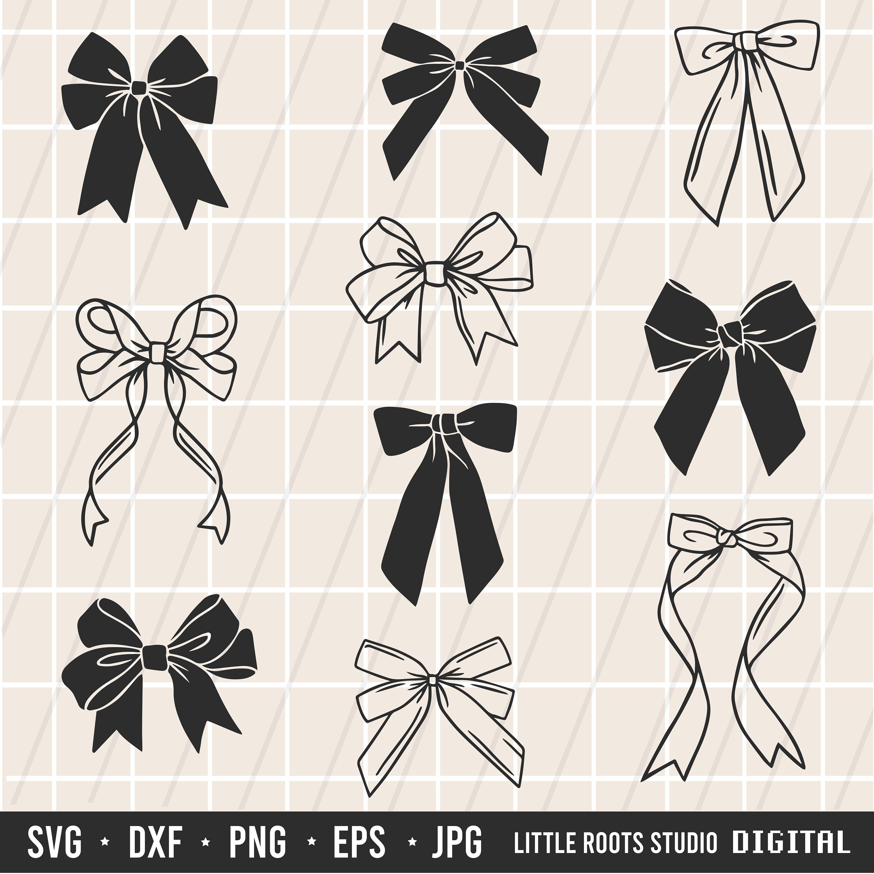 Bow SVG Bundle: Ribbon Outline Clipart (digital Download) - Etsy UK