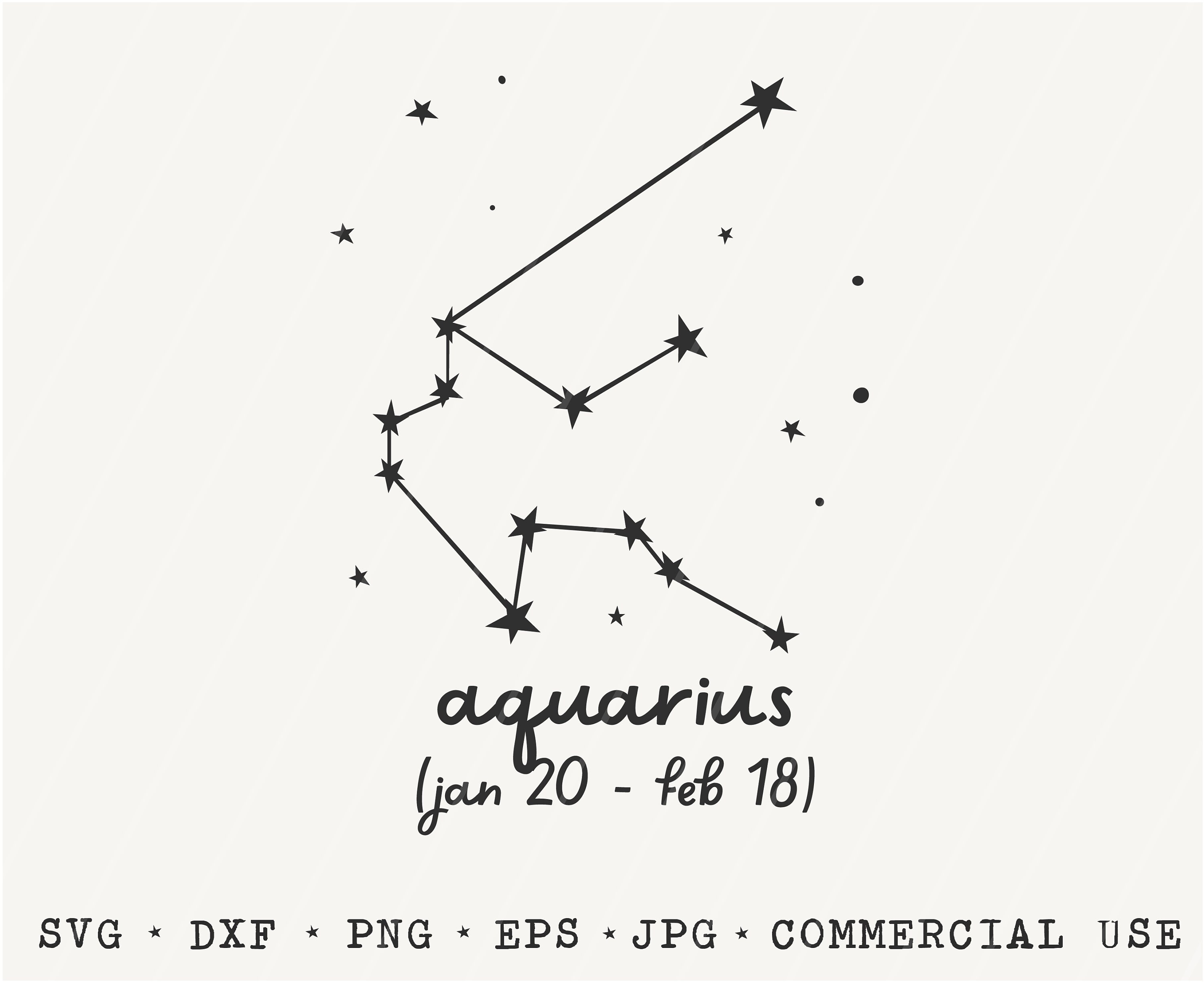 Aquarius SVG / Star Signs SVG / Zodiac Constellation / | Etsy