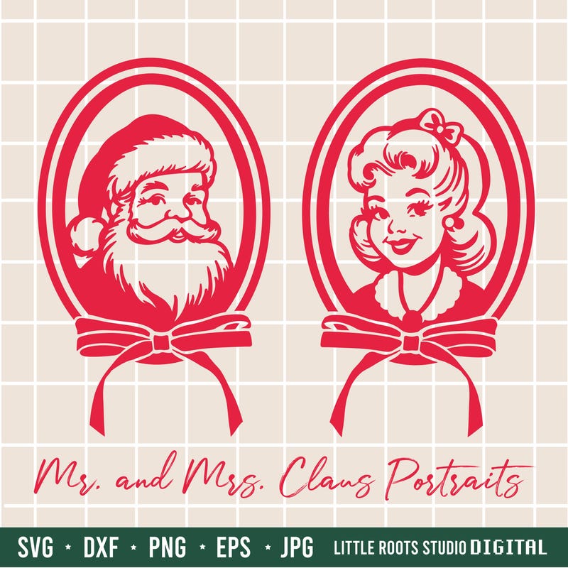 Mrs Claus Face - Etsy
