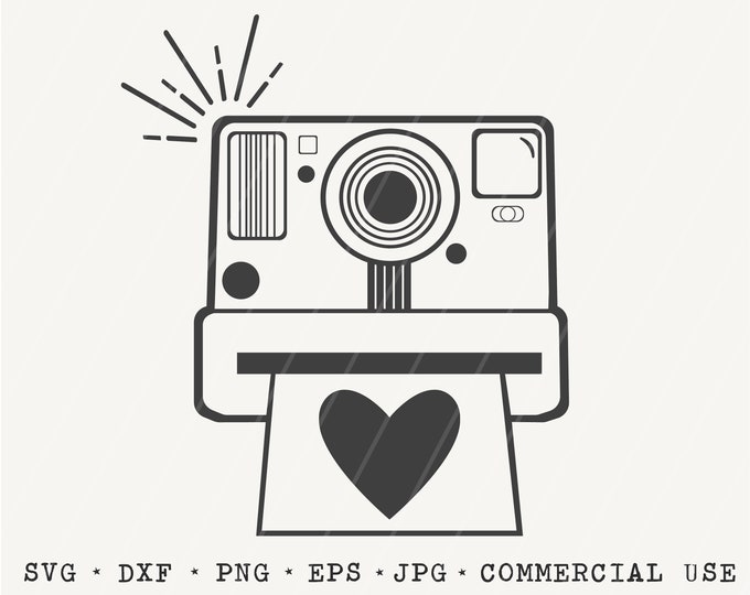 Camera SVG / Instant Camera Cut File / Photography SVG / - Etsy UK