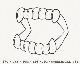 Vampire Fangs Svg - Etsy