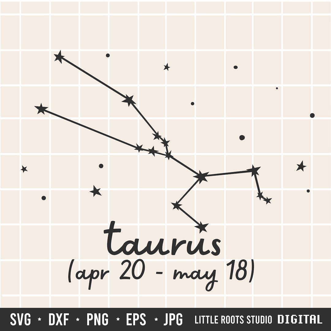 Taurus SVG / Zodiac Constellation / Astrology Cut Files / Taurus ...