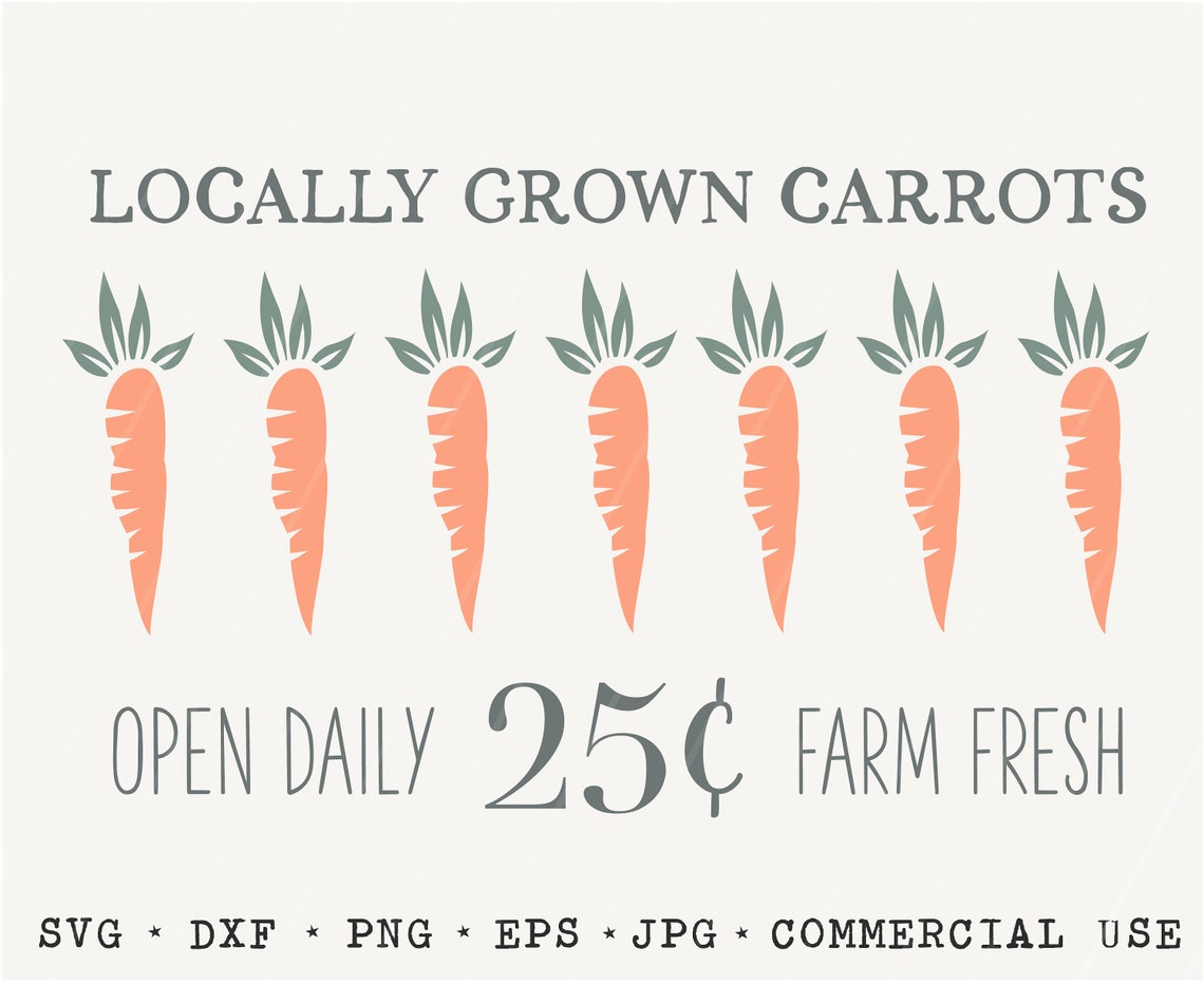 Carrot Patch SVG / Carrot Patch Sign / Easter Cut File / - Etsy