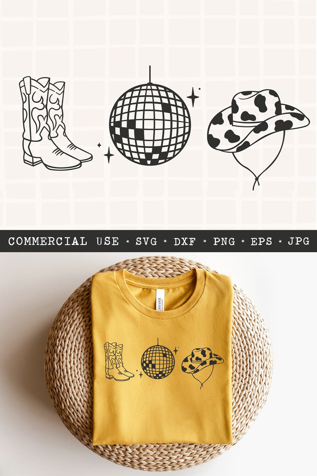 Cowboy SVG/ Disco svg /Disco Cowboy SVG / Disco Shirt / Western SVG ...