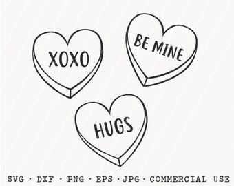 Candy Heart Clipart Black And White