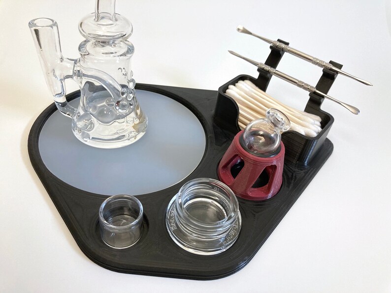 Rig Tray Deluxe in Black Silicone Padded Dab Station W/ - Etsy